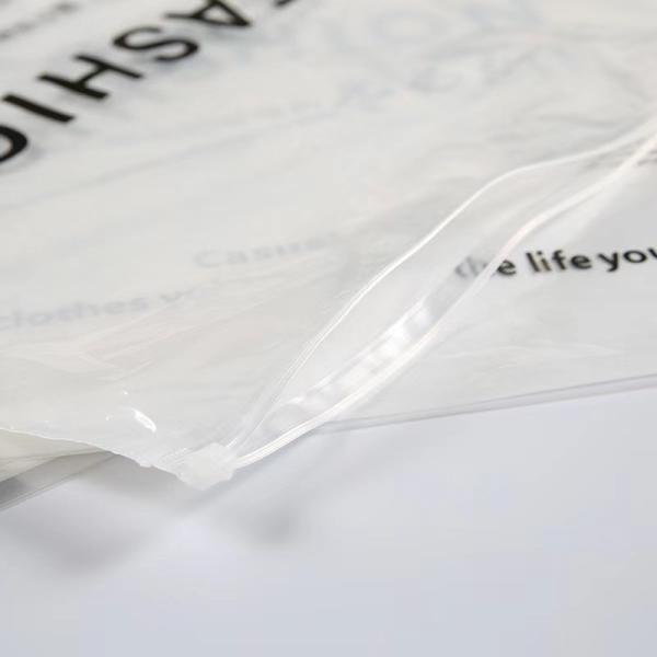Quality Gravure Printed PE White Bottom Transparent Composite Non-Slip Plastic Bag with for sale