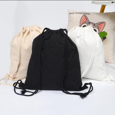 China Customized Logo Drawstring Cotton Rope Drawstring Sport Bag For Clothing for sale