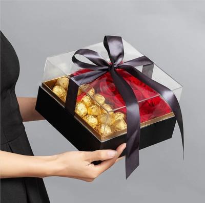 中国 バレンタインデー ロゴとリボンプリントのバラ箱 販売のため