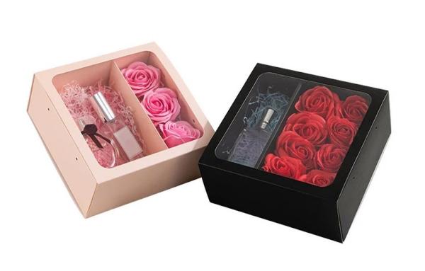Quality Elegant Paper Packaging Boxes for Square Flower Bouquet Gift Elegant for sale