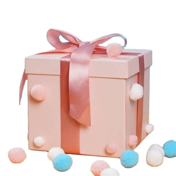 Quality Customize End Boutique Luxury Paper Gift Box With Ribbon Lid for Birthday Christmas for sale