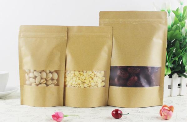 Quality Food Package Bakery Kraft Paper Bag with Window Customized Design and Eco for sale