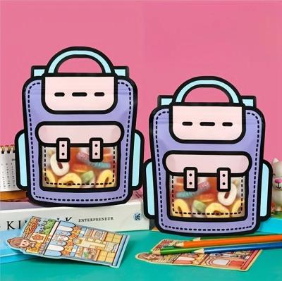 中国 スナックとキャンディーの可愛い漫画形のパッケージングのための窓を開ける自己密閉袋 販売のため