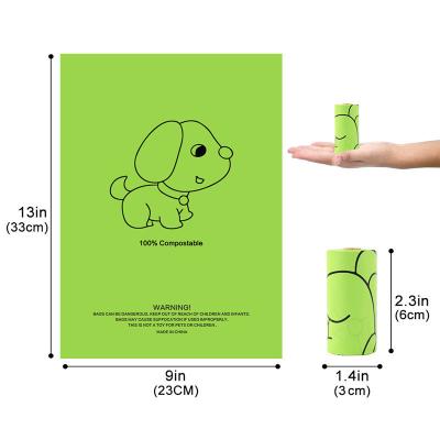 China Hot Stamping PE Material Structure Pet Dog Cat Plastic Garbage Bag Degradable Single Roll for sale