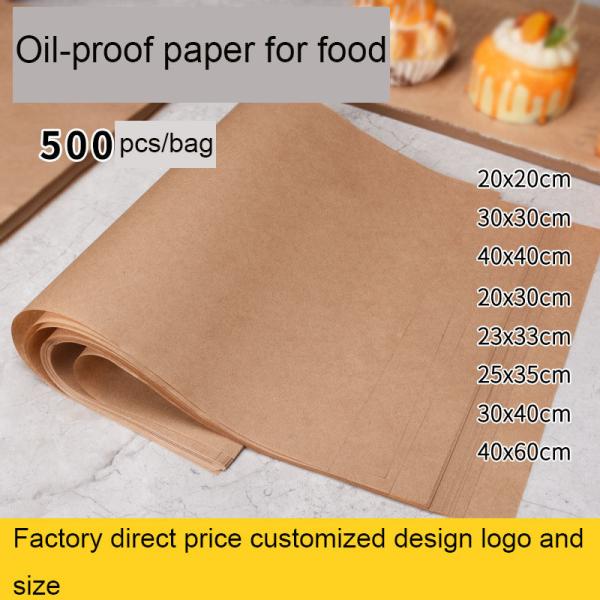 Quality Straw Pulp Oil Proof Paper for Take Away Food Bakery Pizza Pad Barbecue French for sale