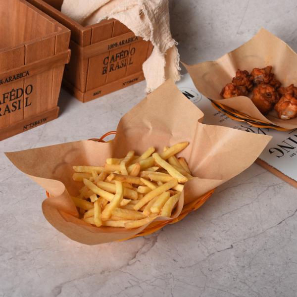 Quality Straw Pulp Oil Proof Paper for Take Away Food Bakery Pizza Pad Barbecue French for sale