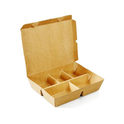 Cina Scartamento 5 quadrati scatole di carta di pasta di legno per imballaggi di fast food ecologici in vendita