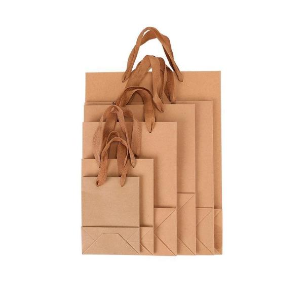 Quality Gravnre Printing Recyclable Kraft Paper Bag for Household Products Grocery for sale