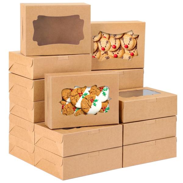 Quality Cookie Bakery Boxes Pastry Muffins Dessert Party Favor Boxes Cupcakes with for sale