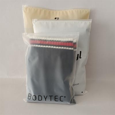 China Customize Any Color Moisture Proof Polybags for Shoes and Clothing Frosted Zipper Bag for sale