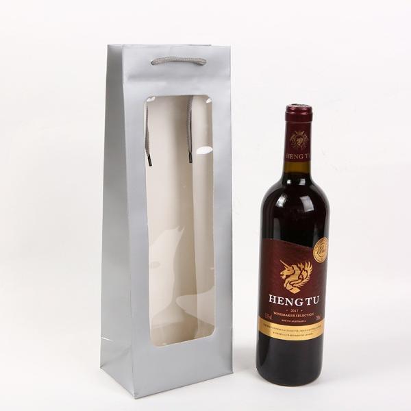 Quality Custom Luxury Paper Prime Branded Packing Wine Bottle Bags For Whisky Alcohol for sale