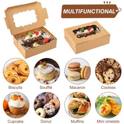 China Witte voedingsmiddelen Craft Paper Bakery Koekjes Verpakking Met PVC Venster Te koop