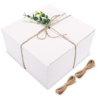 Quality Packing Material White 12 Pack 8x8x4 Inches Square Paper Birthday Party Gift Box for sale