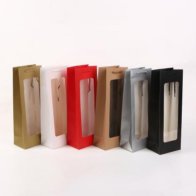 Cina Colore personalizzato 2 strati imballaggio carta kraft bottiglia di vino whisky borse regalo per la moda in vendita
