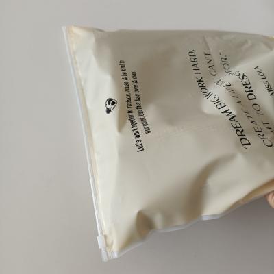 Cina Grave Printing Zipper Plastic Bag for Garment Packaging Logo personalizzato e impermeabile in vendita