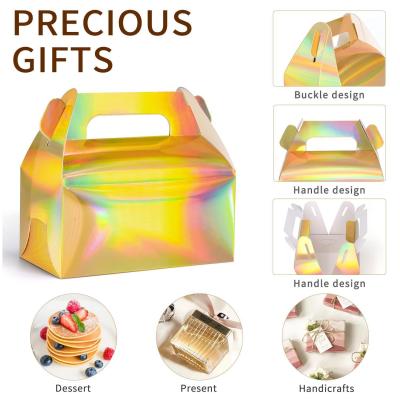 Cina Cartone da pasticceria riciclabile usa e getta Brown Kcraft Cake Box Cartone da pasticceria con manico in vendita