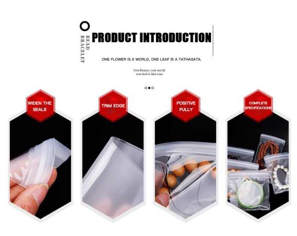 Quality Customized Logo Biodegradable Plastic Zipper Bag for Jewelry Packaging and for sale