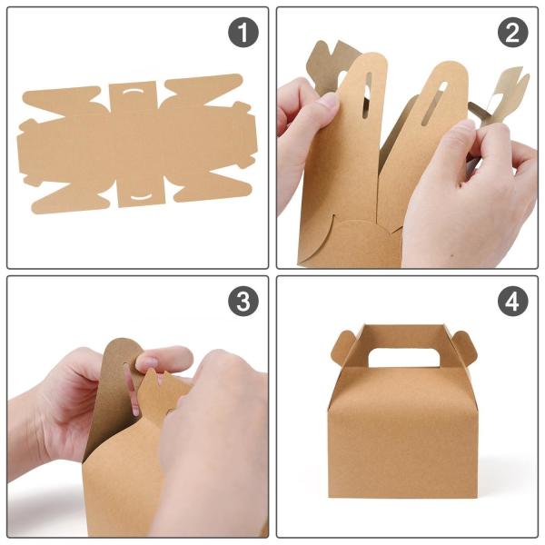 Quality Customized Kcraft Paper Folding Cake Box With Window Gift Box and ISO9001 for sale