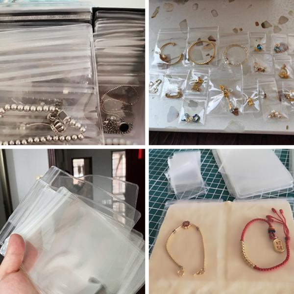 Quality Zipper Top Sealing Small Jewelry Bags with Custom Logo Thick Clear Plastic for sale