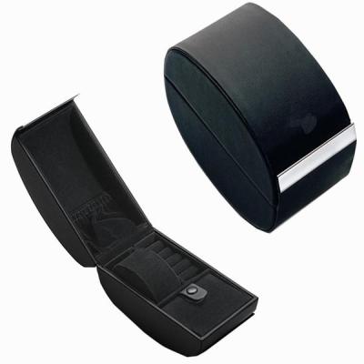 China decorative mini protable PU leather traveling jewelry box for sale