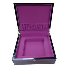 China custom logo piano finish wood jewellery packaging for sale