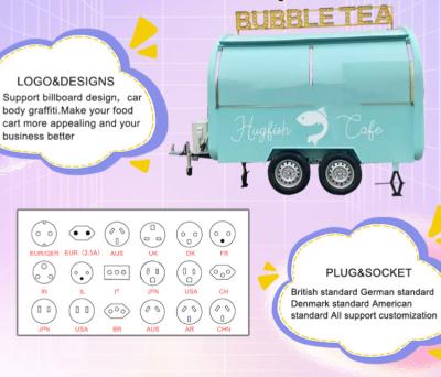 Cina Camioneria alimentare completamente attrezzata su misura Concessione Bubble Tea Coffee Food Trailers in vendita