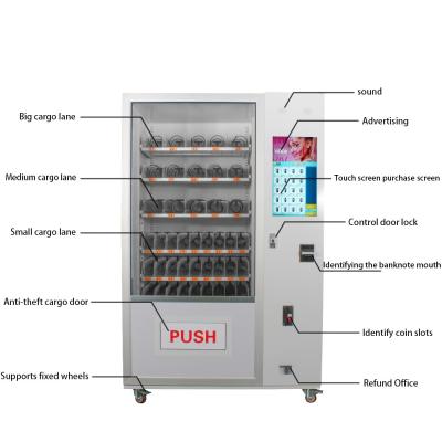 China Hot Sell Water Vending Machine Automatic Snack Drink Smart Cheap Combo Vending Machine For Foods And Drinks Retail Items for sale
