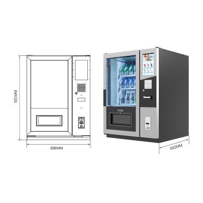 Cina Mini-vendita personalizzata Snacks Bevande Combo Ghiaccio Automatici automatici in vendita