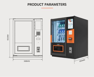 Cina Mini-vendita personalizzata Snacks Bevande Combo Ghiaccio Automatici automatici in vendita