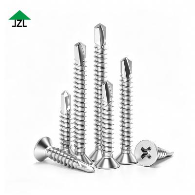 China JZL Stainless Steel Self-Drilling Screws Cross-Countersunk Head DIN7504P Standard for Sheet Metal Concrete Reinforcement for sale