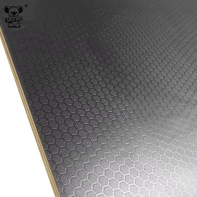 China Anti slip Wire Mesh Film Faced Plywood Concrete Formwork Biz Standard Waterproof Black Film for sale