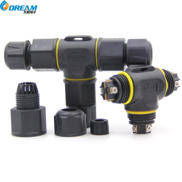 Quality IP68 TUV Certified 3-Way M20 Waterproof Connector For LED Lighting Cable Range for sale