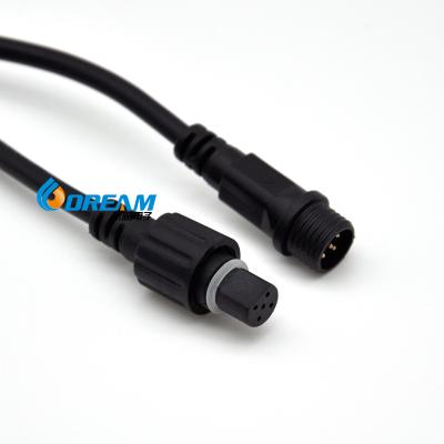 China 2Pin 3Pin 4Pin cabo de conector LED impermeável IP67 Jack macho Fêmea Cabos de extensão impermeáveis à venda