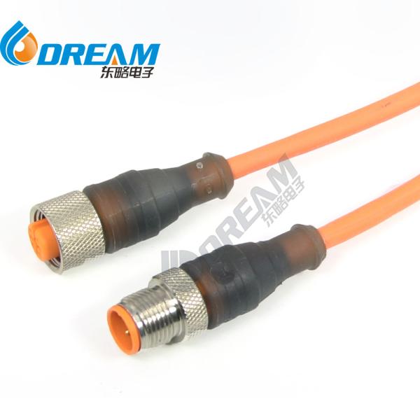 DREAM START M12 Sensor Cable Multifunction 3-Pin Electrical Connector Terminal With 3-Pin LED Light Strip Wire 10A Rated Power