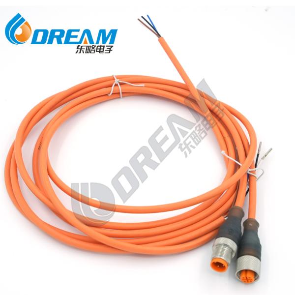 DREAM START M12 Sensor Cable Multifunction 3-Pin Electrical Connector Terminal With 3-Pin LED Light Strip Wire 10A Rated Power