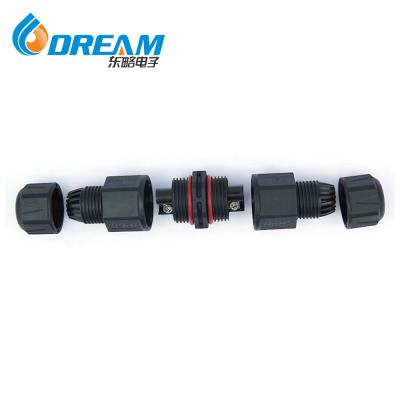 China DREAM START Screw Connector Hot Sale Plastic Outdoor Led Ip68 Waterproof Electric 2/3/4/5/6 Pin Circular Connector I for sale