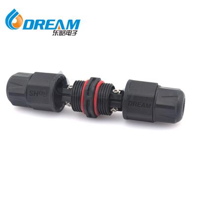 China DREAM START Screw Connector Hot Sale Plastic Outdoor Led Ip68 Waterproof Electric 2/3/4/5/6 Pin Circular Connector I for sale