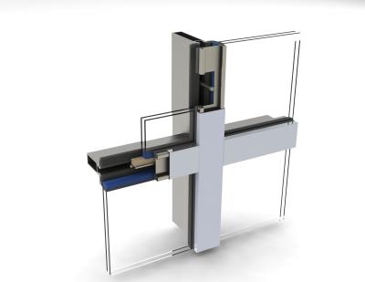 China Corrosion Proof Steel Curtain Wall System Broken Bridge Steel Frame Curtain Wall for sale