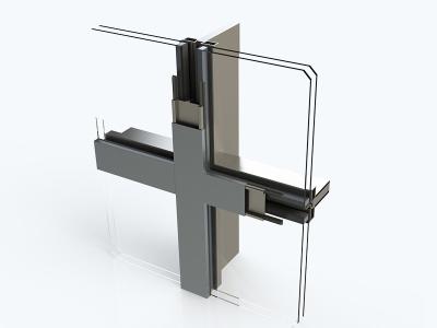 China Heavy Load Broken Exterior Curtain Wall System Bridge Curtain Glass Exterior Walls for sale