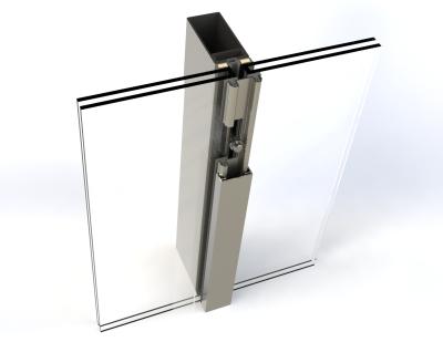 China Rainproof Fire Rated Curtain Wall System Corrosion Proof Laminated Glass Partition for sale