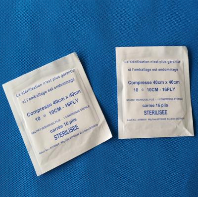 China MS10 5*5CM Individually packaged disposable wound treatment gauze antiseptic gauze medical sterile gauze piece for sale
