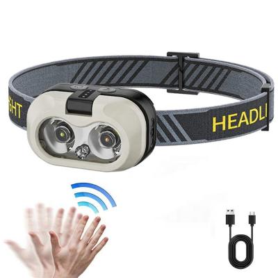 China Cross-border Special Intelligent Sensing Hawk Eye USB Charging Portable Outdoor Head Lamp Fishing Lamp Night Running Head Lamp for sale