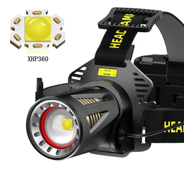 Quality Hot Sale New XHP360 Inductive Headlight 30W Zoom Headlight 3-cell 18650 Lithium Battery Super Bright Headlight for sale