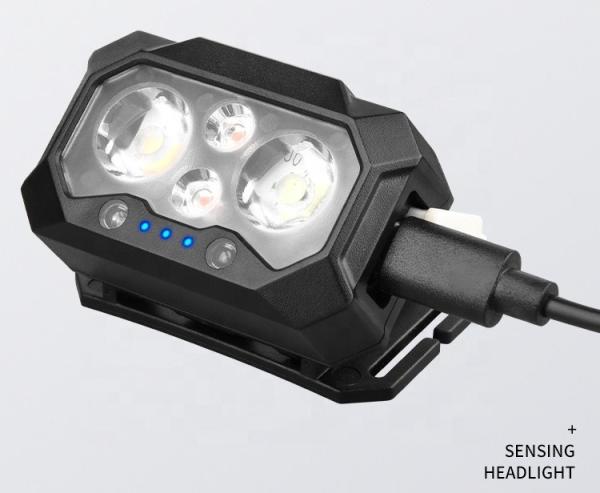 Quality Dual Light Source LED Headlamp with Yellow & White Light Built-in USB Charging for sale