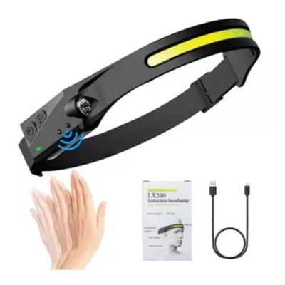 China Factory Direct Sale Outdoor Lighting Tools Rechargeable Led Sensor Headlight Large Diffuse Lighting Silicone Material Headlamp for sale