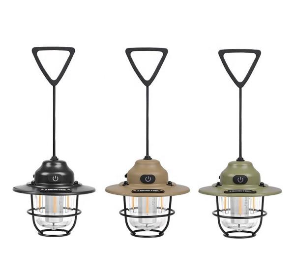 Quality Source Factory Wholesale New Outdoor Portable Hanging Light Waterproof USB Rechargeable Lantern LED Camping Tent Lamp for sale