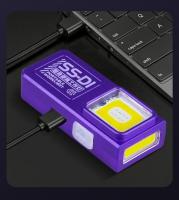 China Source Supplier Mini Flashlight Outdoor Charging Windproof Lighter Multi-source Keychain Light for sale