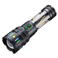 Quality Cross-border New Outdoor Long-range Zoom White Laser Strong Light Flashlight for sale