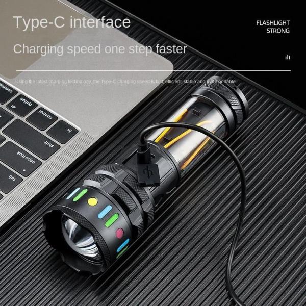 Quality Cross-border New Outdoor Long-range Zoom White Laser Strong Light Flashlight for sale