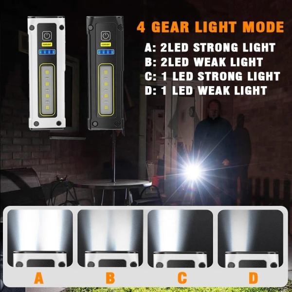 Quality Mini Multifunction Portable Powerful Waterproof LED COB Flashlights Torches Type for sale
